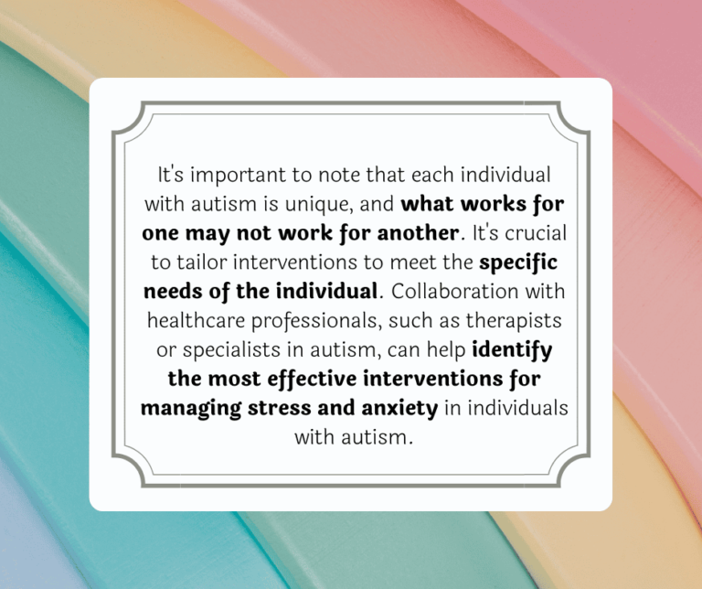 How to Manage Stress and Anxiety in Autism